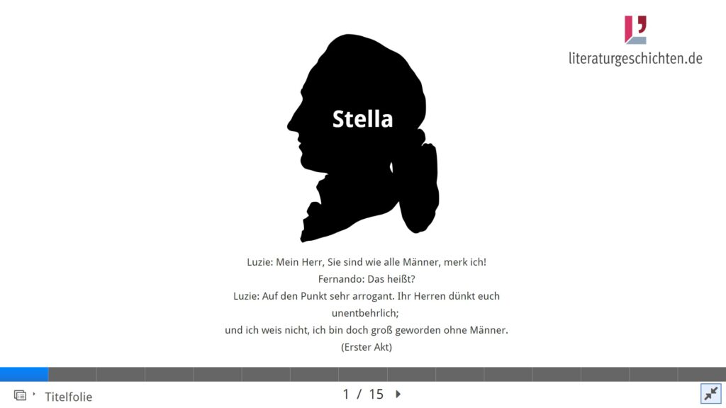 Johann Wolfgang Goethe: „Stella“ (Fassung 1775) - Literaturgeschichten.de